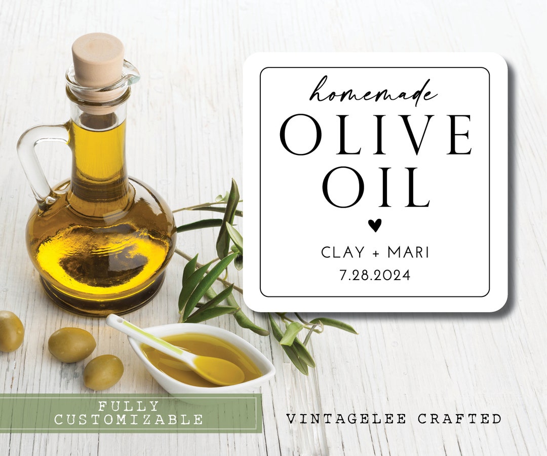 Olive Oil Labels, Olive Oil Wedding Favors, Olive Oil Favor Stickers ...