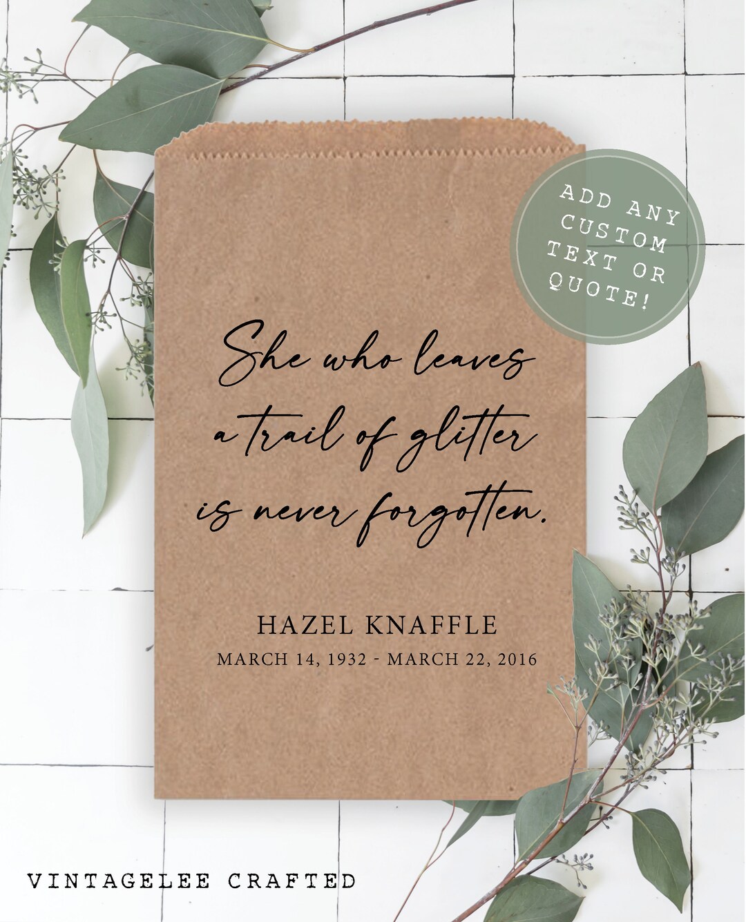 Celebration of Life, Celebration of Life Favors, Funeral Favors ...