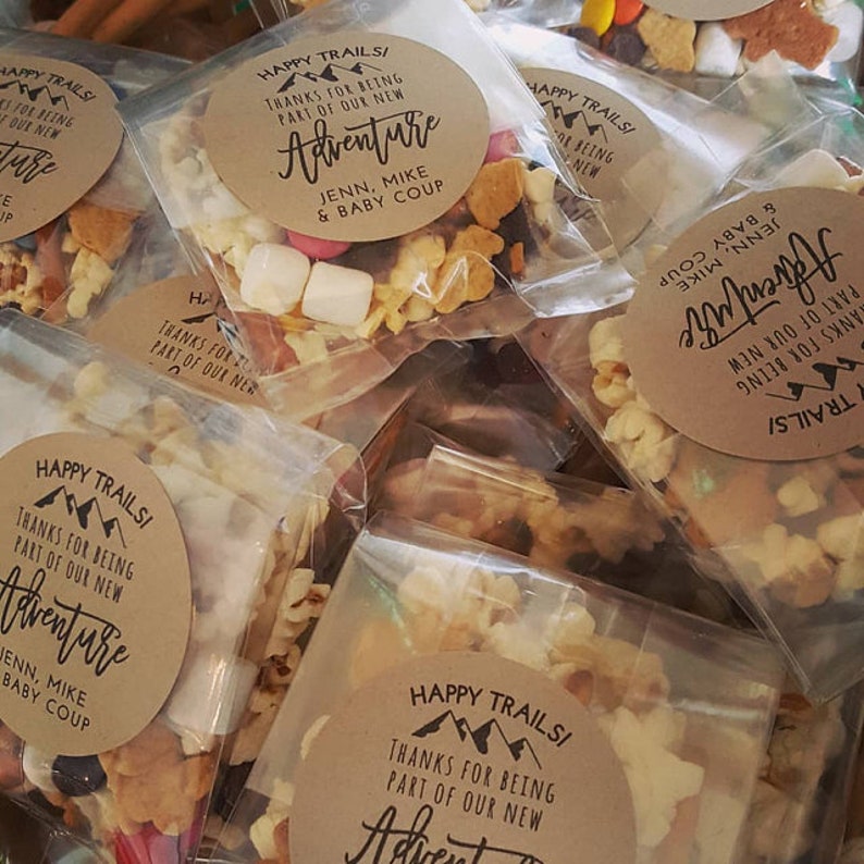 Trail Mix Labels New Adventure Label Woodland Baby Shower - Etsy