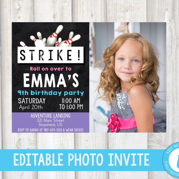 Girl Bowling Party - Etsy