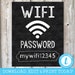 WIFI Password Sign Chalkboard Wifi Sign Customizable Guest - Etsy