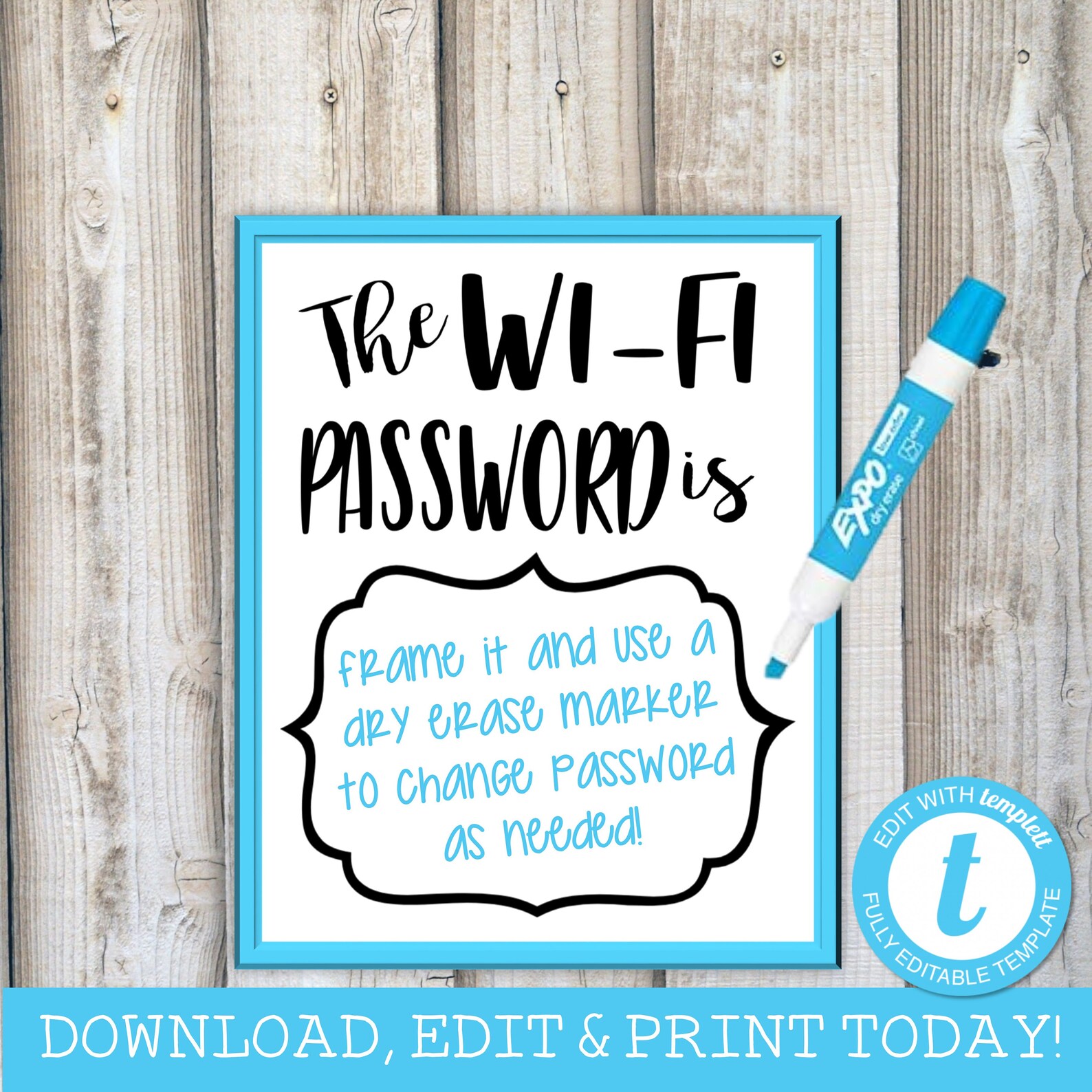 WIFI Password Sign Wifi Sign Customizable Guest Wifi Sign Internet ...