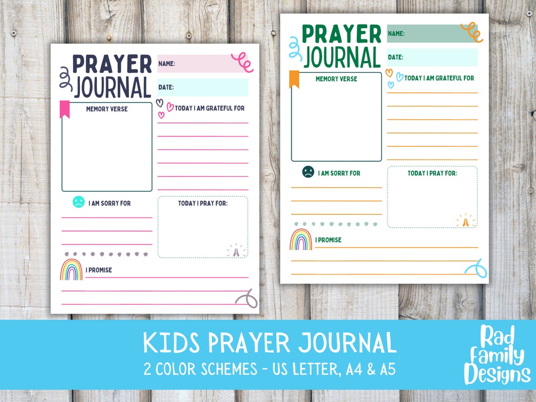 PRAYER JOURNAL for Kids, Mindfulness Bible Study Journal for Prayer ...
