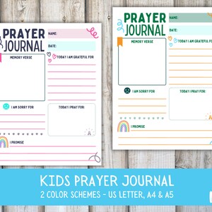 PRAYER JOURNAL for Kids, Mindfulness Bible Study Journal for Prayer ...