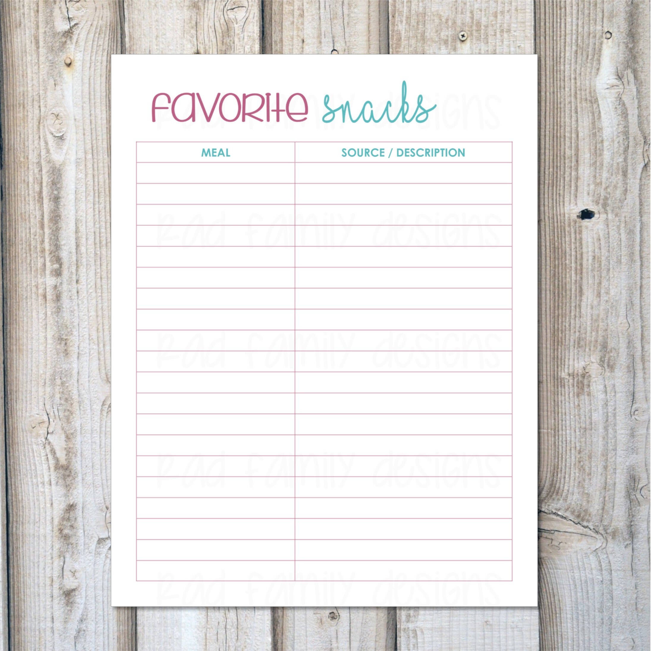 FAVORITE MEALS LISTS Dinner Options Meal Planning Sheets A5 Etsy favorite-meals-lists-dinner-options-meal-planning-sheets-a5-etsy