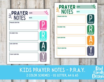 Prayer Journal for Kids. Instant Download Printable. Boys, Girls, Youth ...