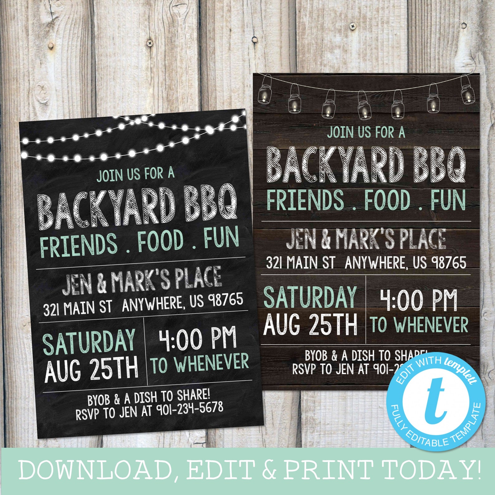 RUSTIC BACKYARD BBQ Backyard Cookout Invite I Do Bbq - Etsy