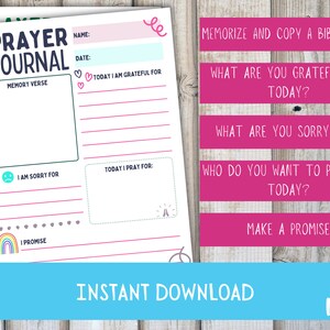 PRAYER JOURNAL for Kids, Mindfulness Bible Study Journal for Prayer ...