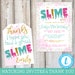 Slime Party Favor Bag Tags Thank You Tags Slime Birthday Party DIY ...