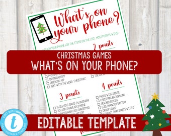 Holiday Party Whats on Your Phone Christmas Games Fun Family Kids and ...