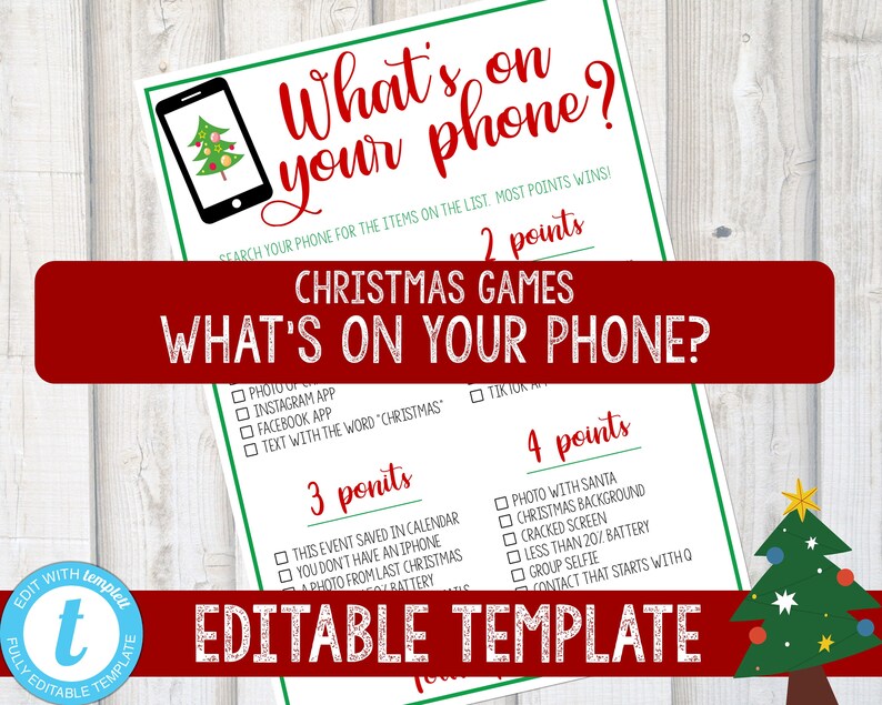 CHRISTMAS What's on Your PHONE | Christmas Trivia Activities Holiday ...