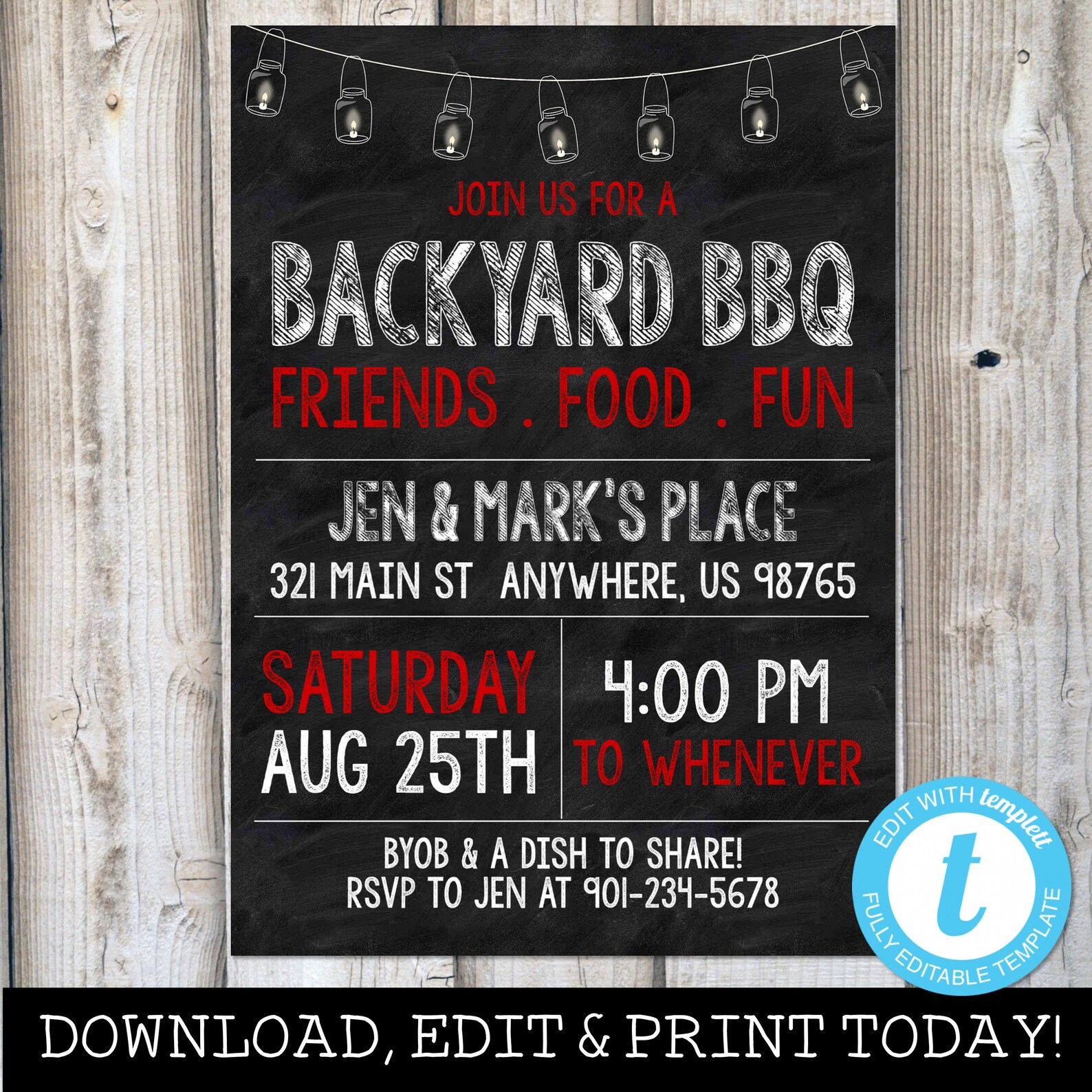 RUSTIC BACKYARD BBQ Backyard Cookout Invite I Do Bbq - Etsy