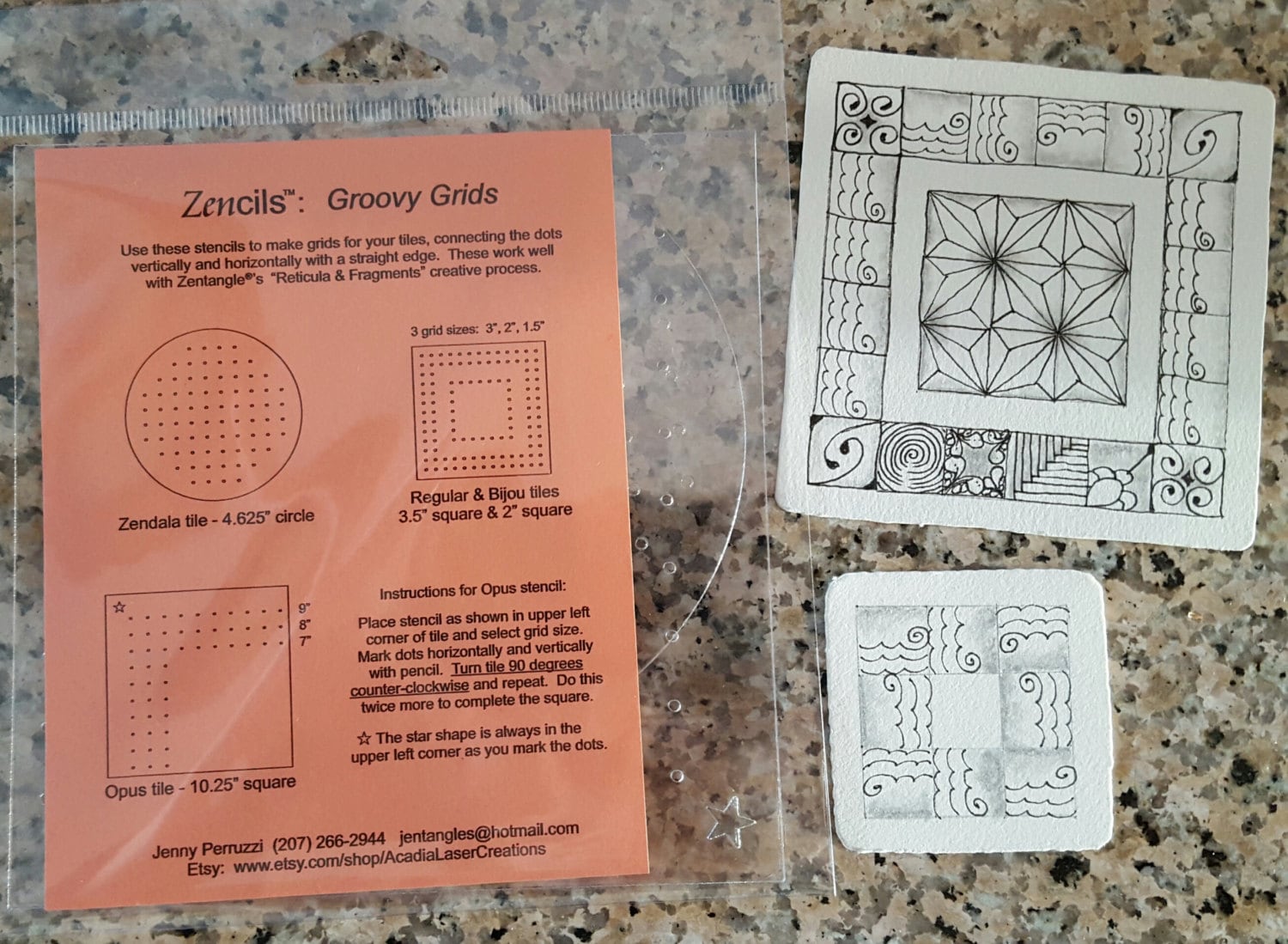 Groovy Grids Set of 3 Stencils - Etsy