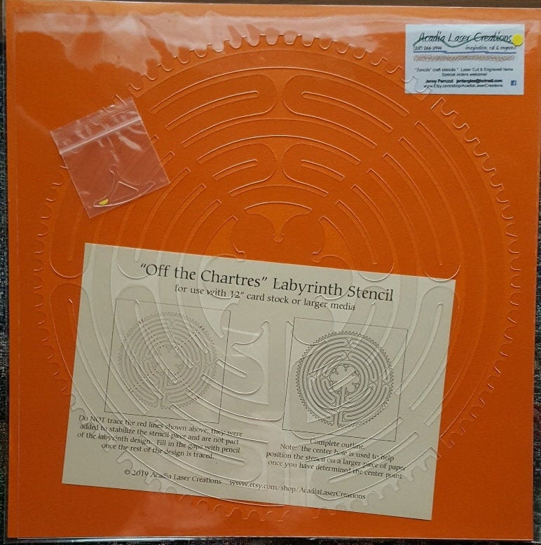 LARGE off the Chartres Labyrinth Stencil - Etsy