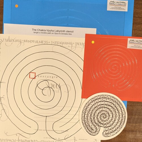 Salted Pink Labyrinth™ Mandala Stencil Set of 3 - Etsy