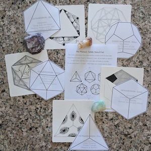 The Platonic Solids Stencil Set - Etsy