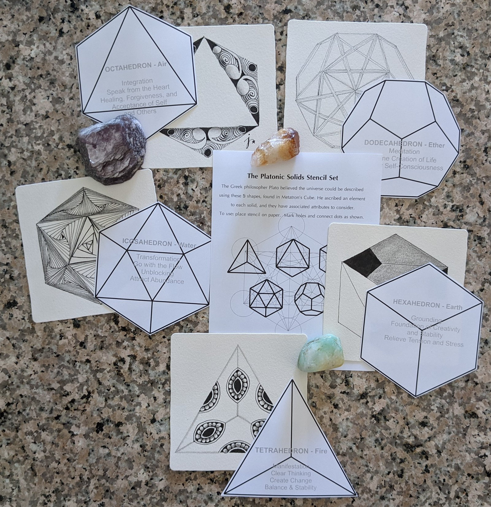The Platonic Solids Stencil Set - Etsy