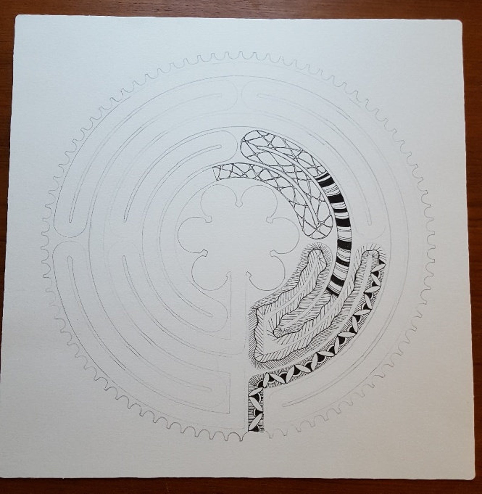 LARGE off the Chartres Labyrinth Stencil - Etsy