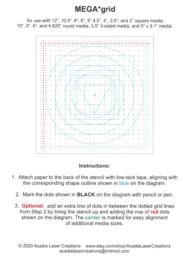 Mega*grid 11.75" Stencil - Etsy