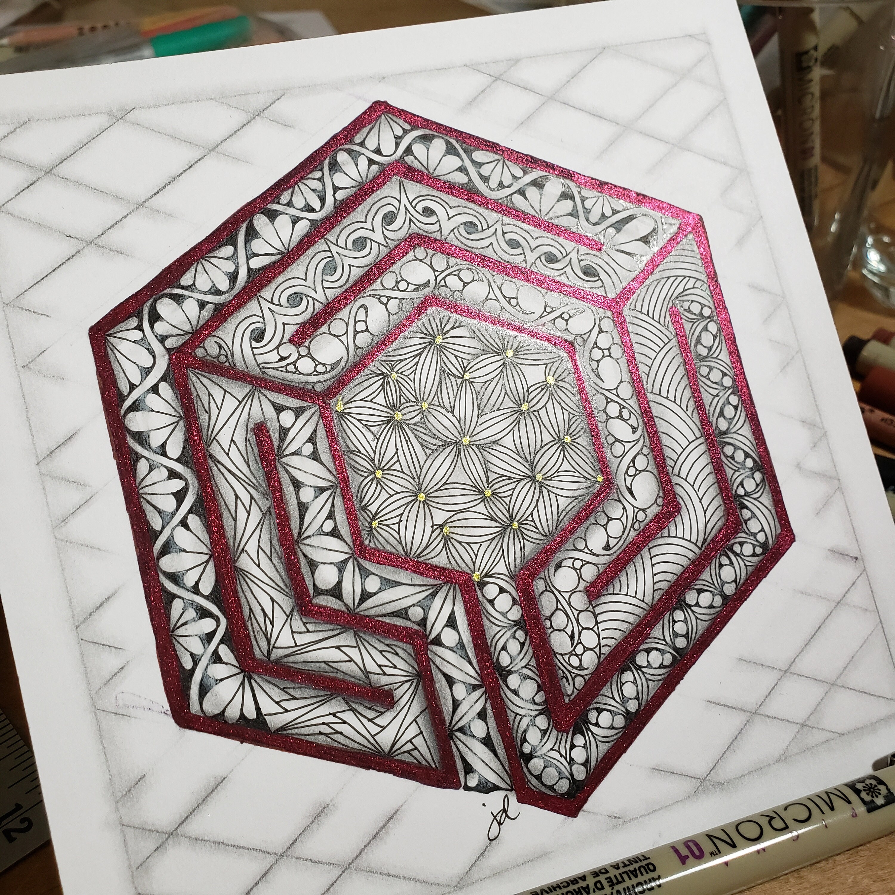 Salted Pink Labyrinth™ Stencil Single Stencil for Opus Tiles - Etsy
