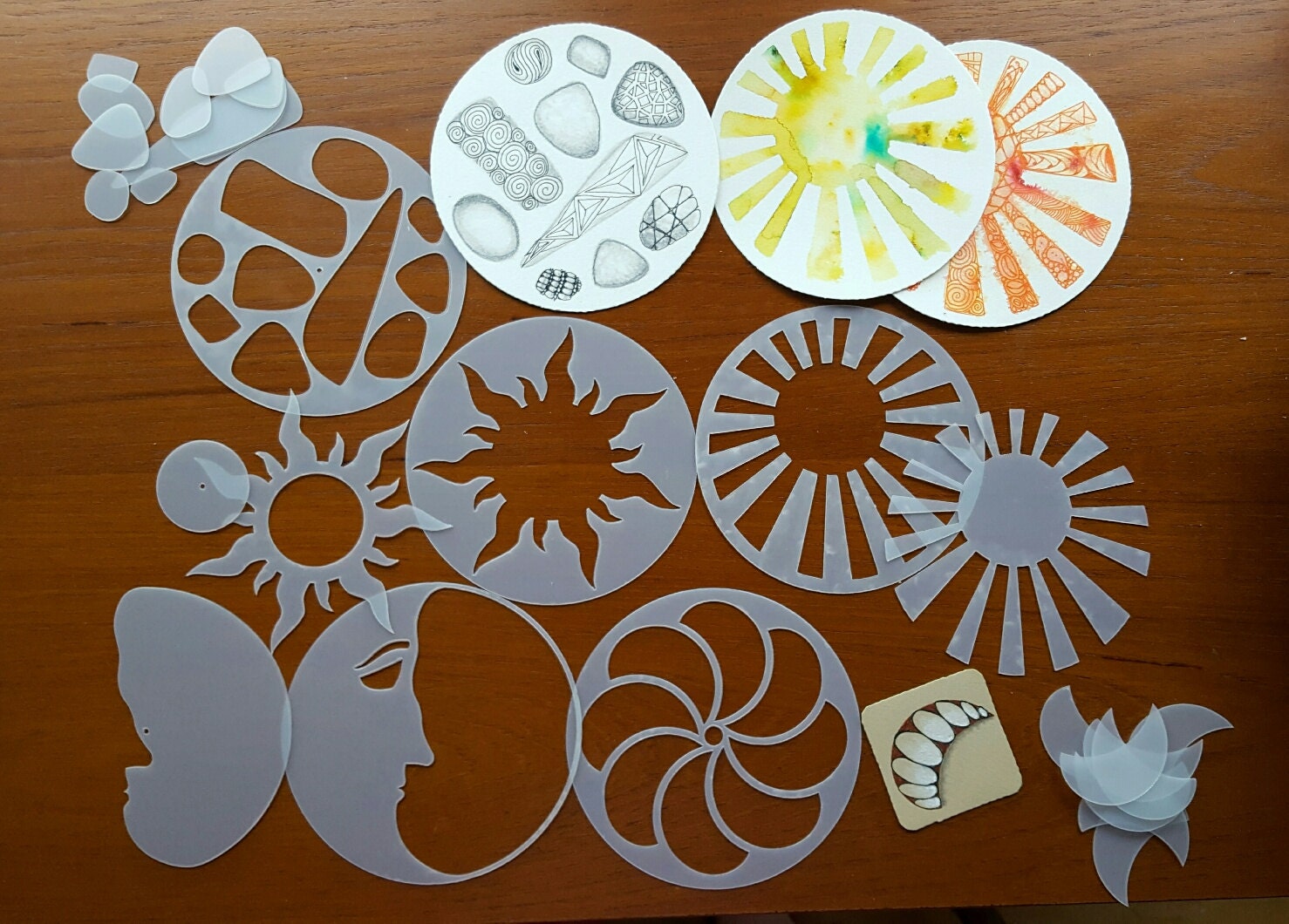 Zencils: Around and Around Set of 5 Round Stencils - Etsy