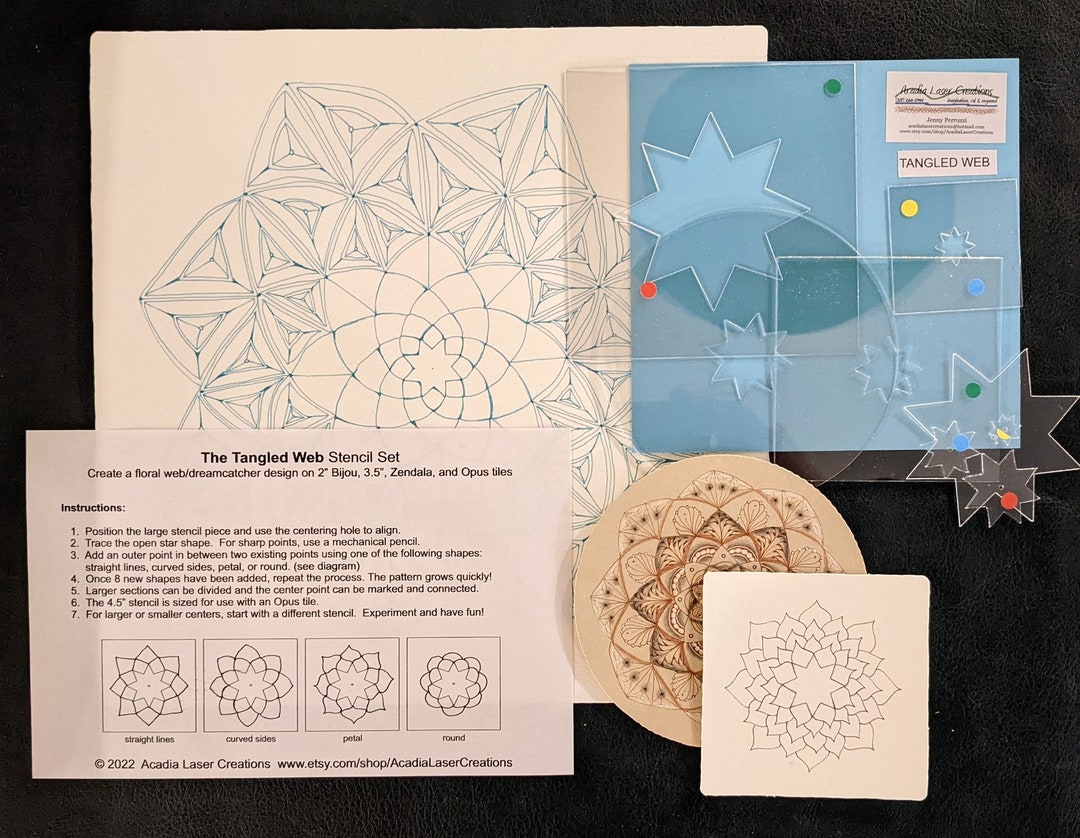 The Tangled Web Stencil Set - Etsy