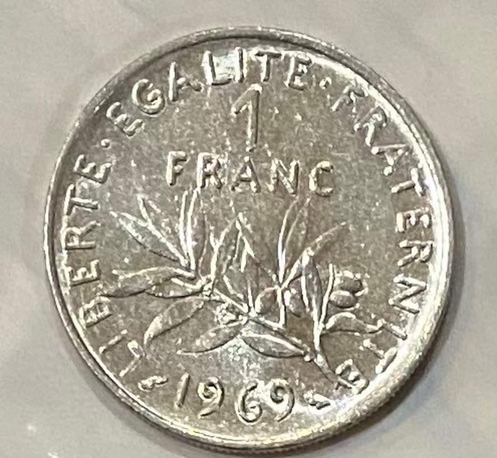 Vintage French One Franc 1969 Coin - Etsy