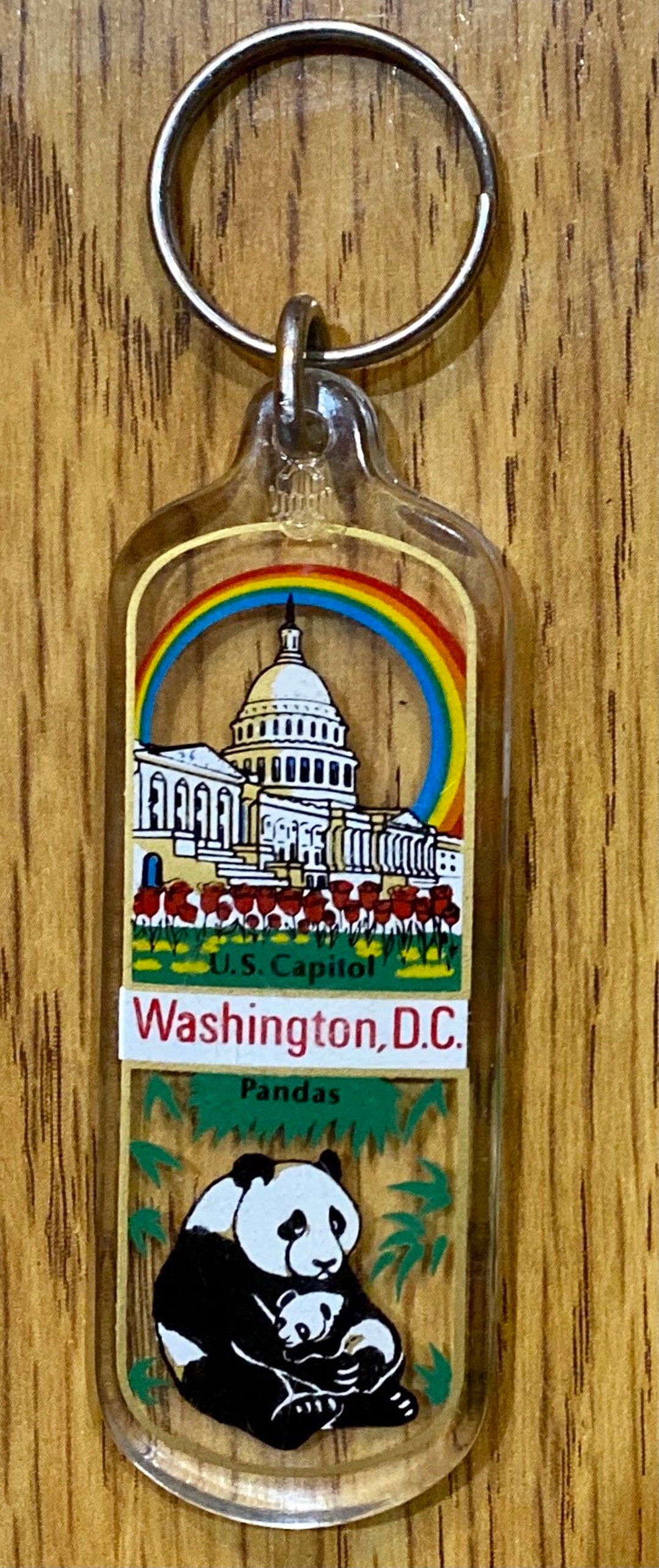 Vintage Washington DC Plastic Keychain Key Ring - Etsy