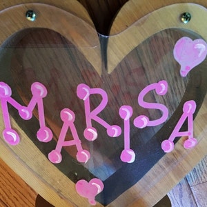 Vintage Hand Crafted Personalized "marisa" Wood and Acylic Bank 1980s ...