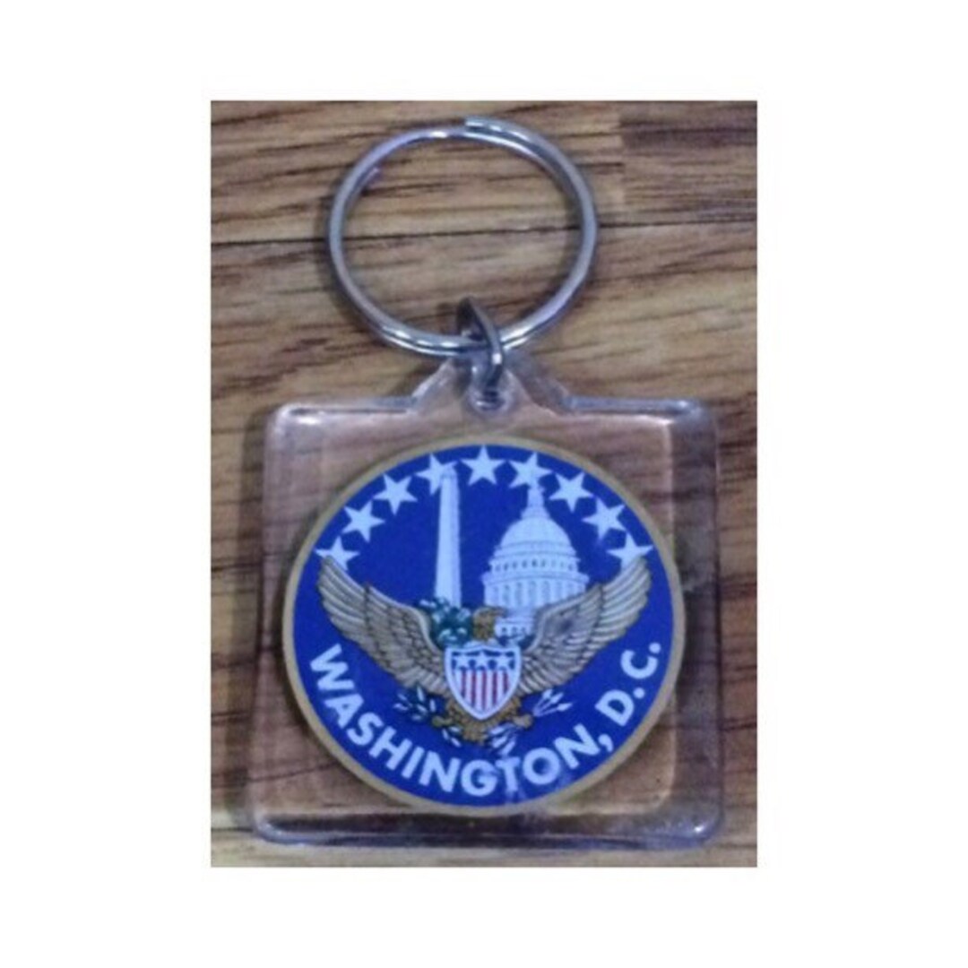Vintage Washington DC Keychain Key Ring - Etsy