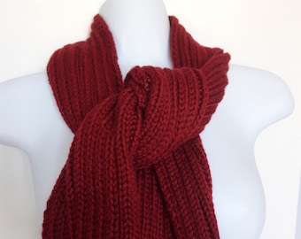 Hand knitted scarf | Etsy