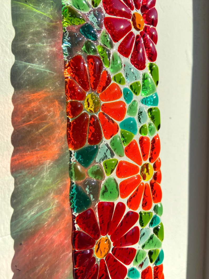Fused Glass Flower Suncatcher Flower Art Glass Glass - Etsy