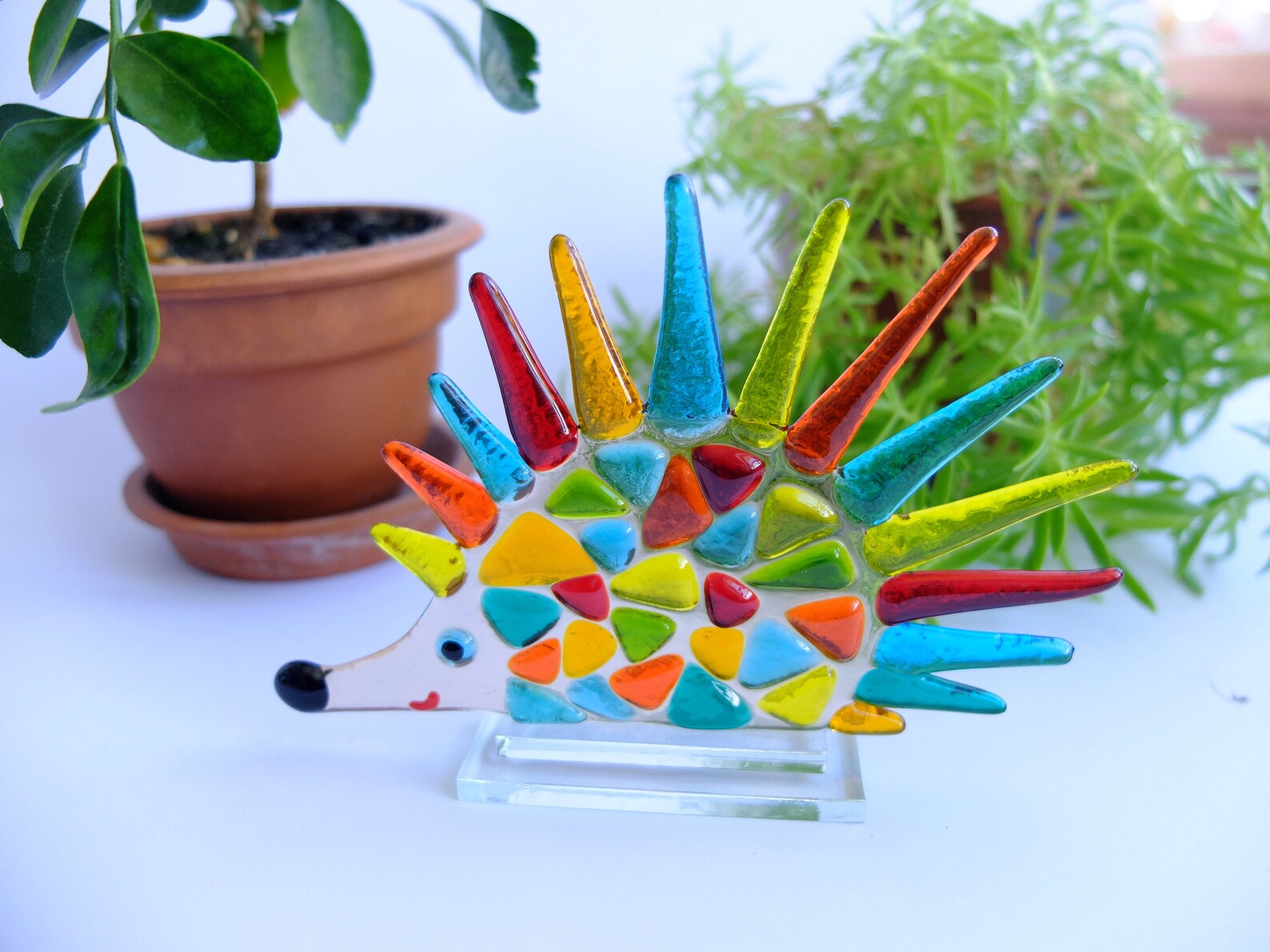 Handmade Fused Glass Hedgehog Color Hedgehog Glass Souvenir - Etsy UK