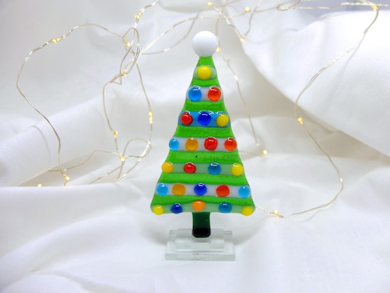 Mini Christmas Tree Glass Christmas Tree Christmas Ornament | Etsy