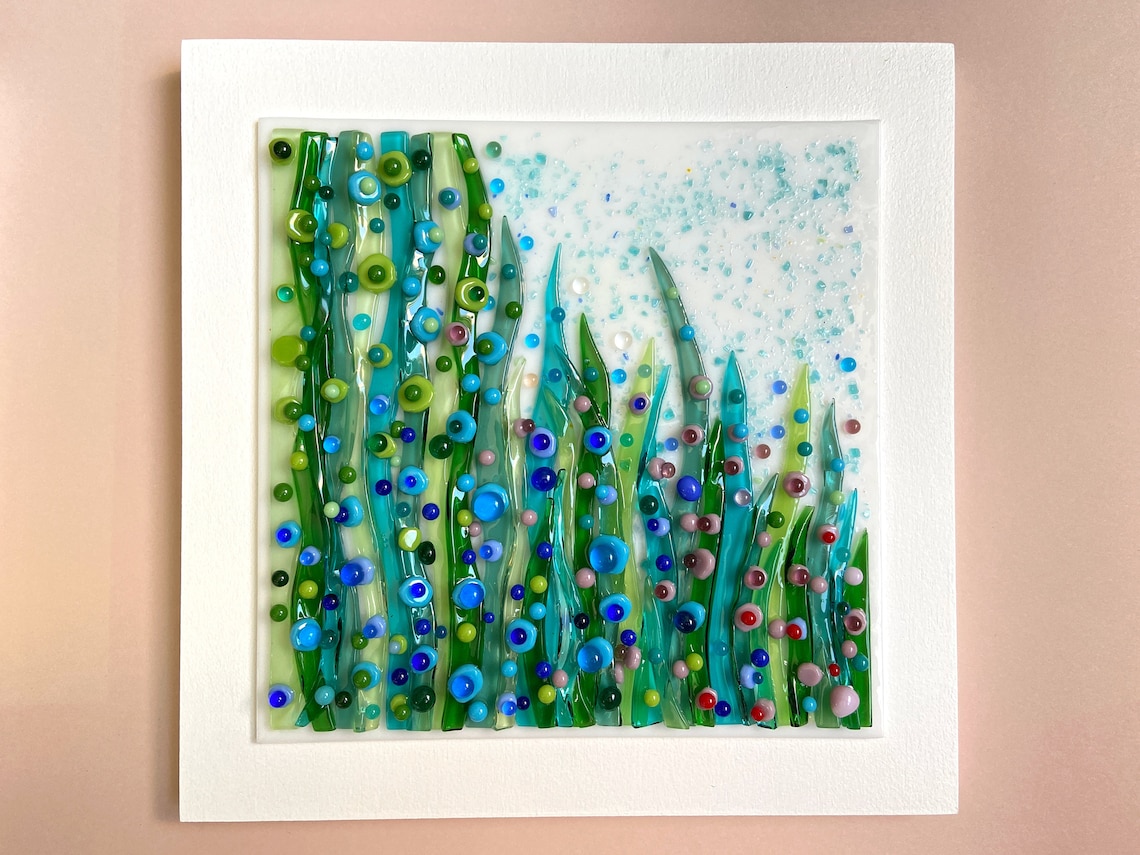 Glass Art Modern Glass Art Fused Glass Art Fused Glass Wall - Etsy