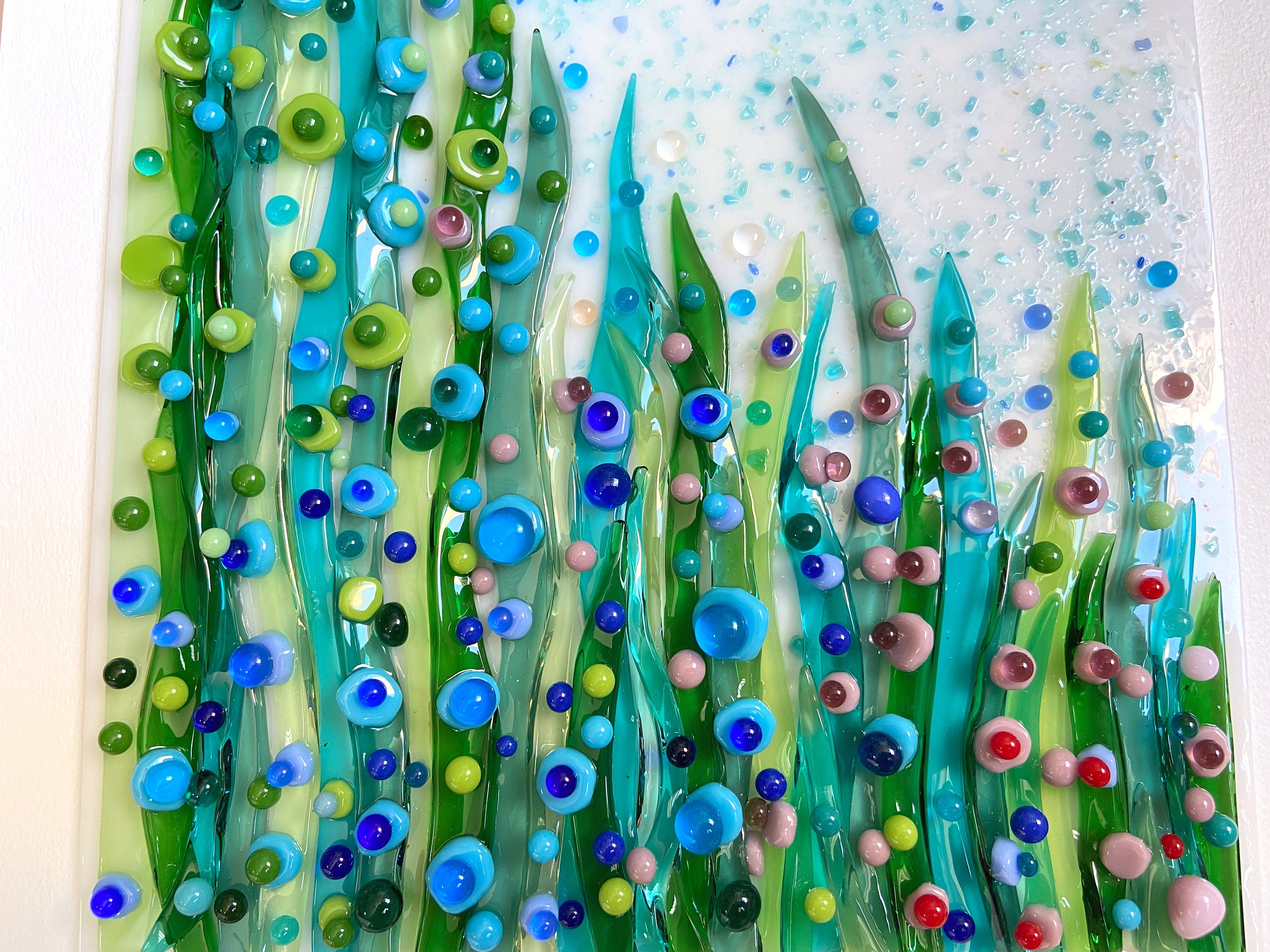 Glass Art Modern Glass Art Fused Glass Art Fused Glass Wall - Etsy UK