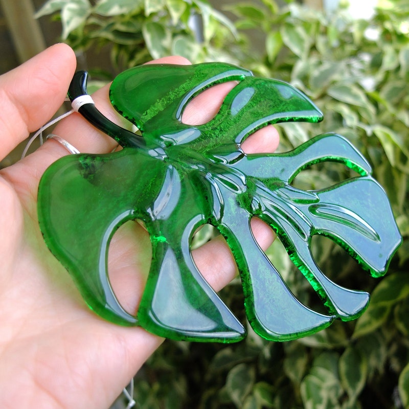 Fused Glass Leaf - Etsy