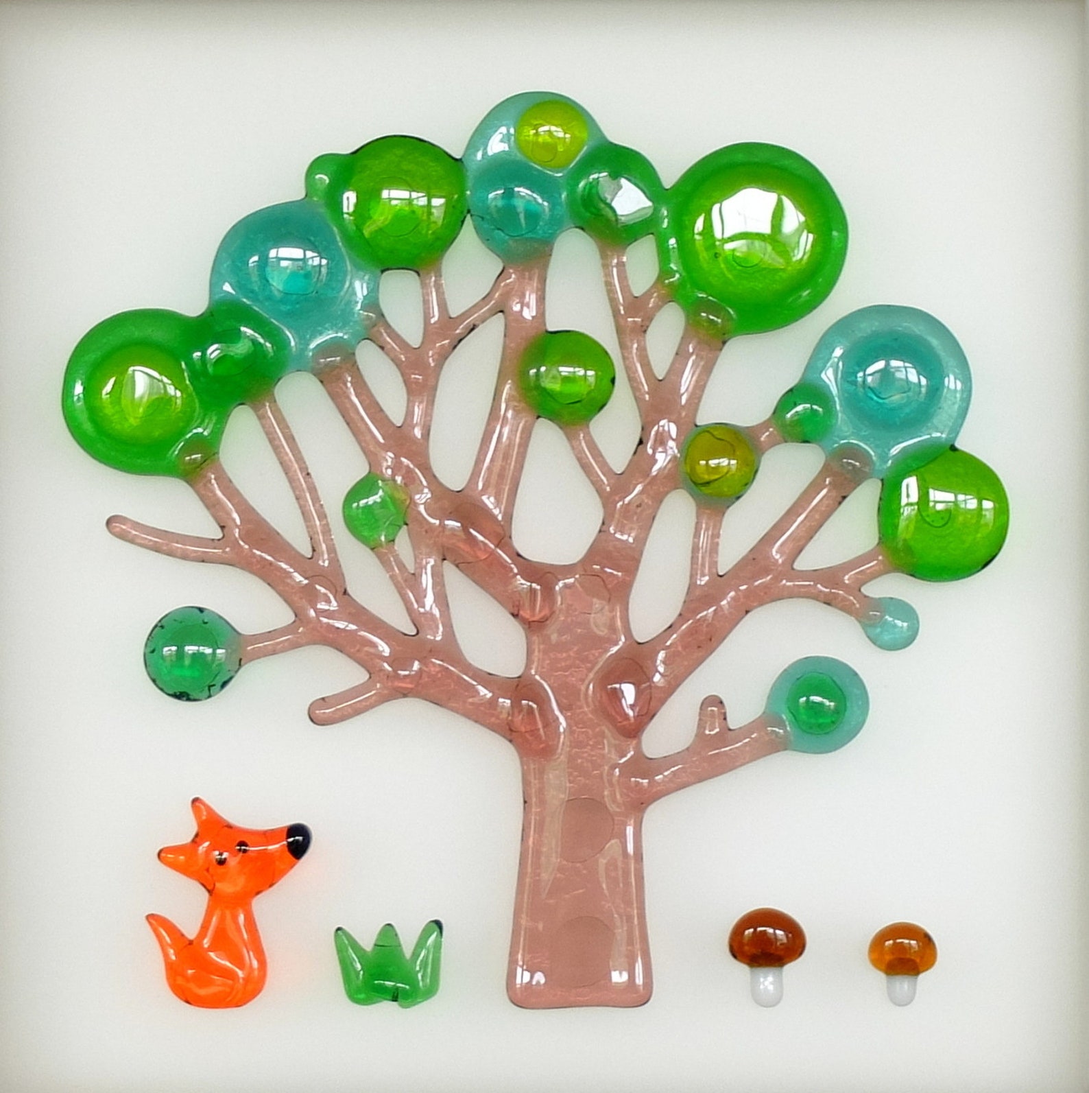 Fused Glass Art Artwork for Kids Nature Lover Gift Panels - Etsy