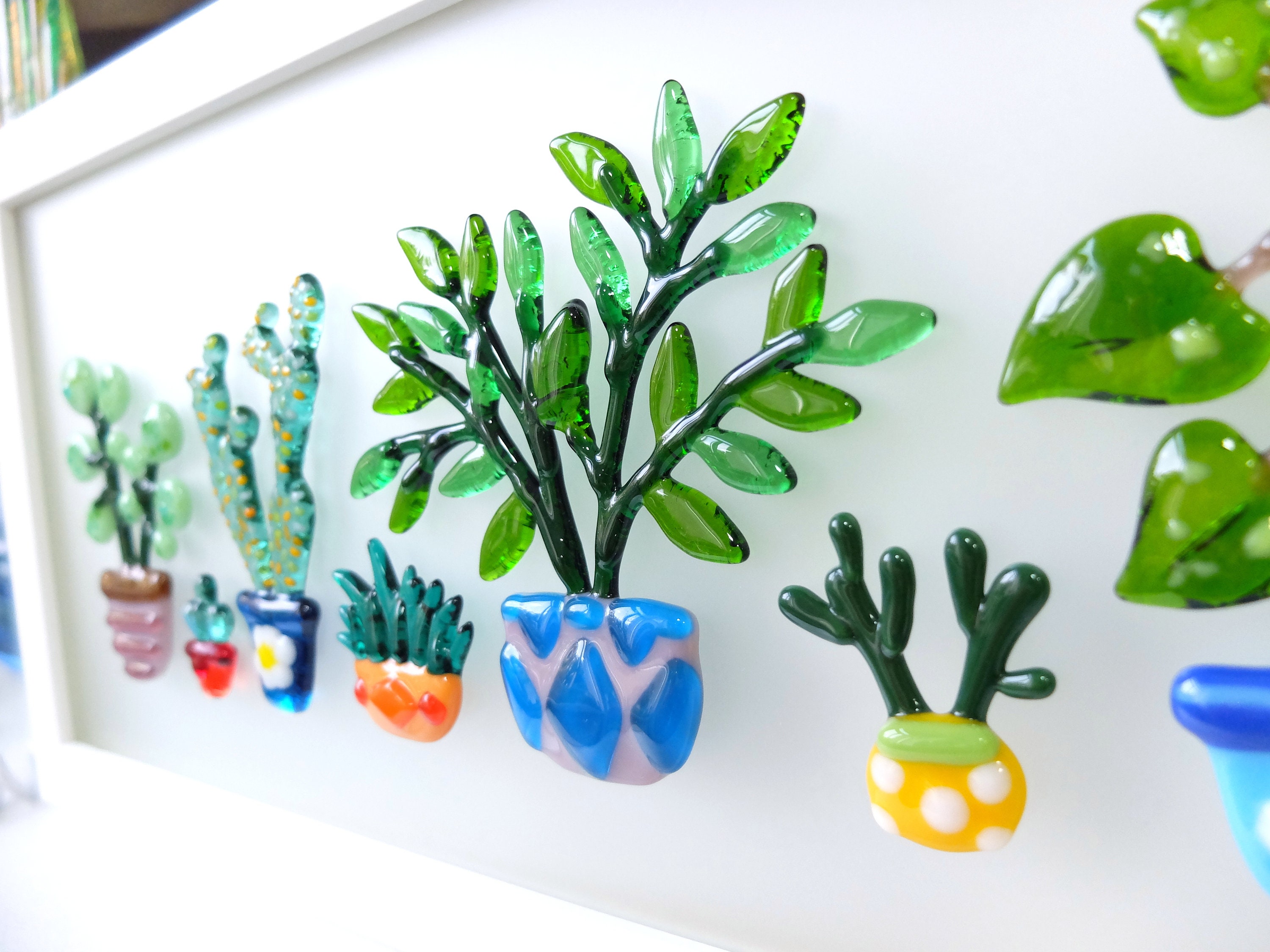 Fused Glass Plants Wall Art House Plant Lovers Urban Jungle - Etsy