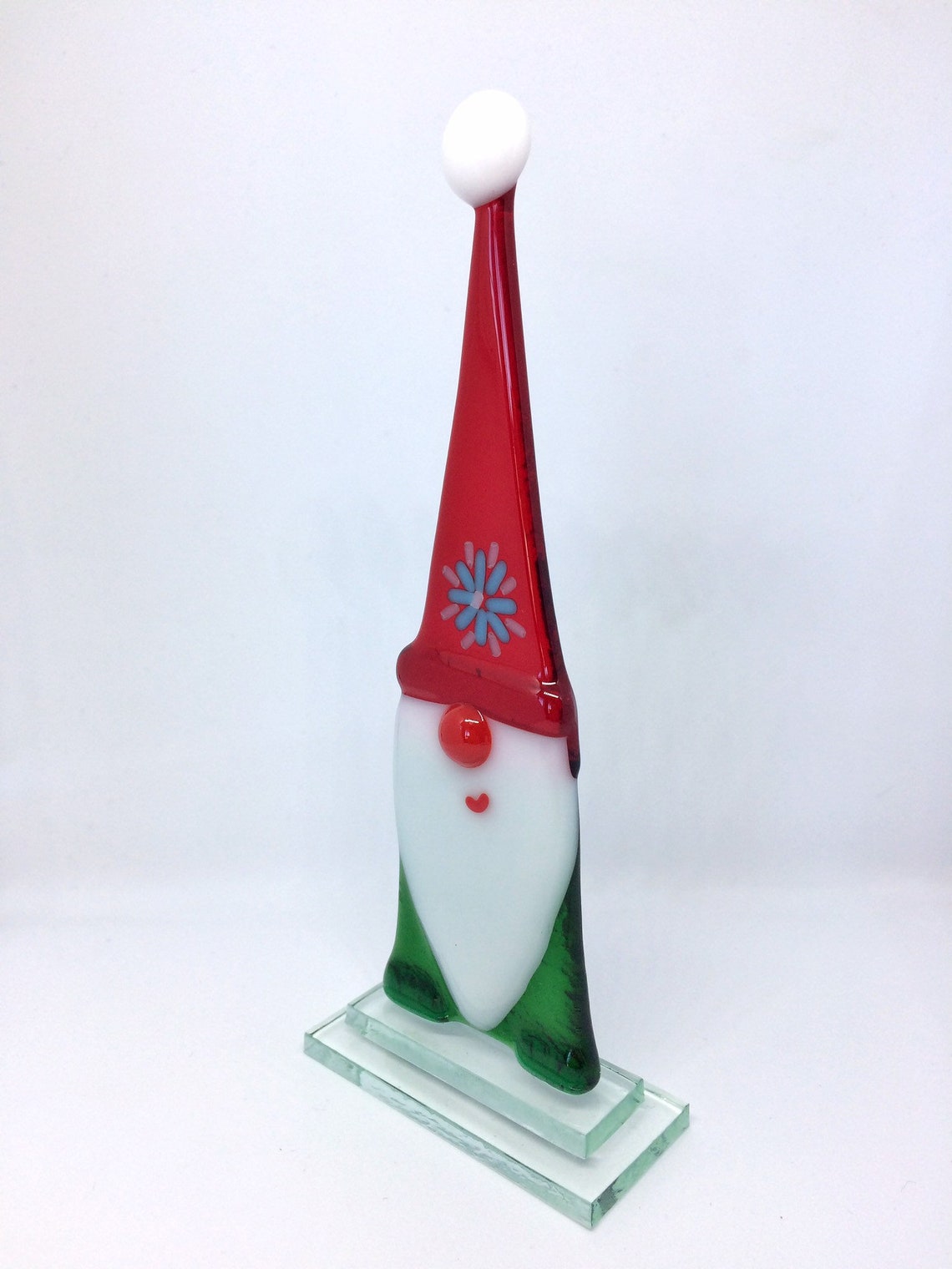Christmas Gnome Fused Glass Gnome Christmas Decor Christmas - Etsy