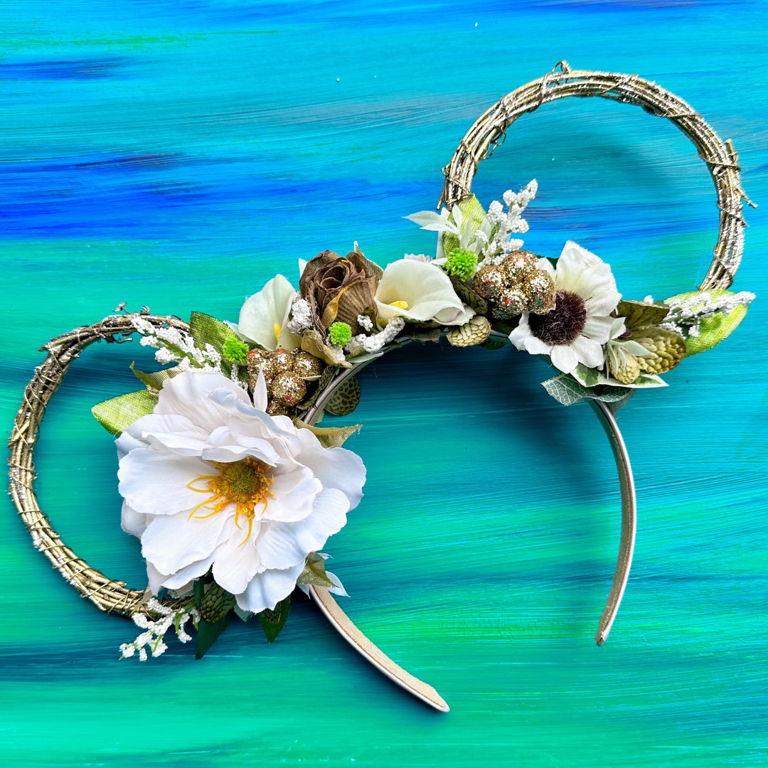 Princess Tiana Inspired Gold Glitter Vine Mouse Ear - Etsy