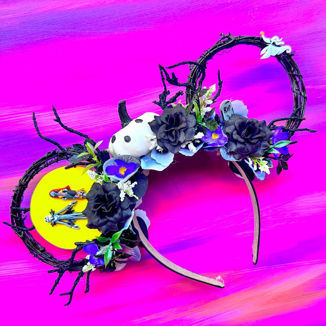 Nightmare Before Christmas Vine Mouse Ears With Pumpkin - Etsy