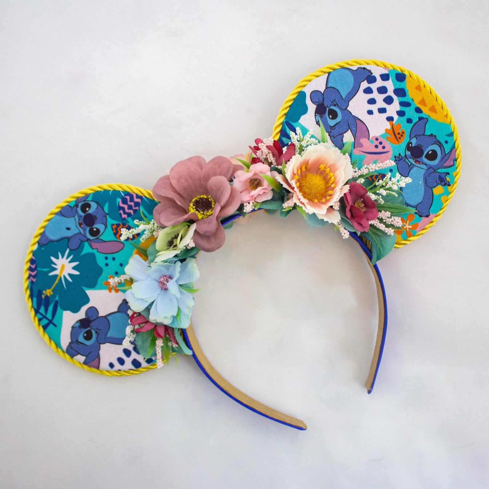 Stitch Mickey Ears | Tropical Floral Disney Headband - Etsy