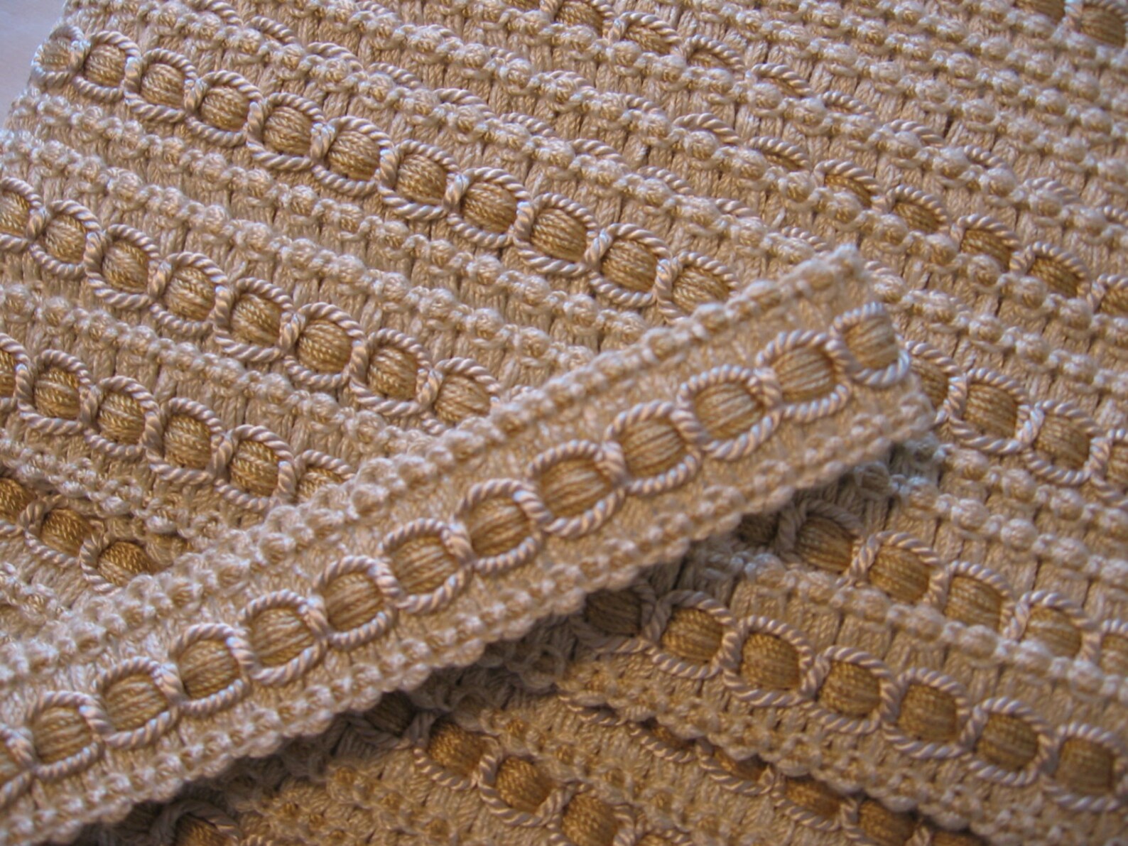 Fancy Gimp Braid in Natural & Gold 13/16 Wide More - Etsy