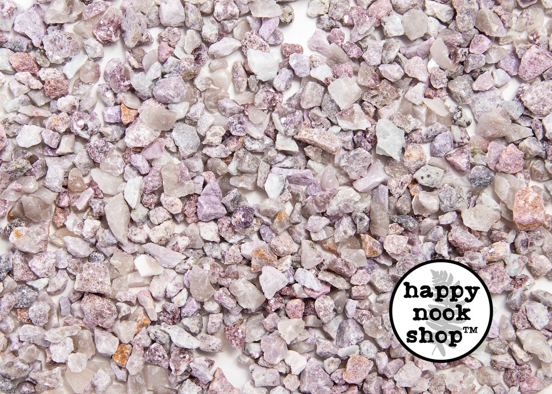 Pale Lepidolite Crystal Chips, EXTRA COARSE Crushed Rough Healing ...