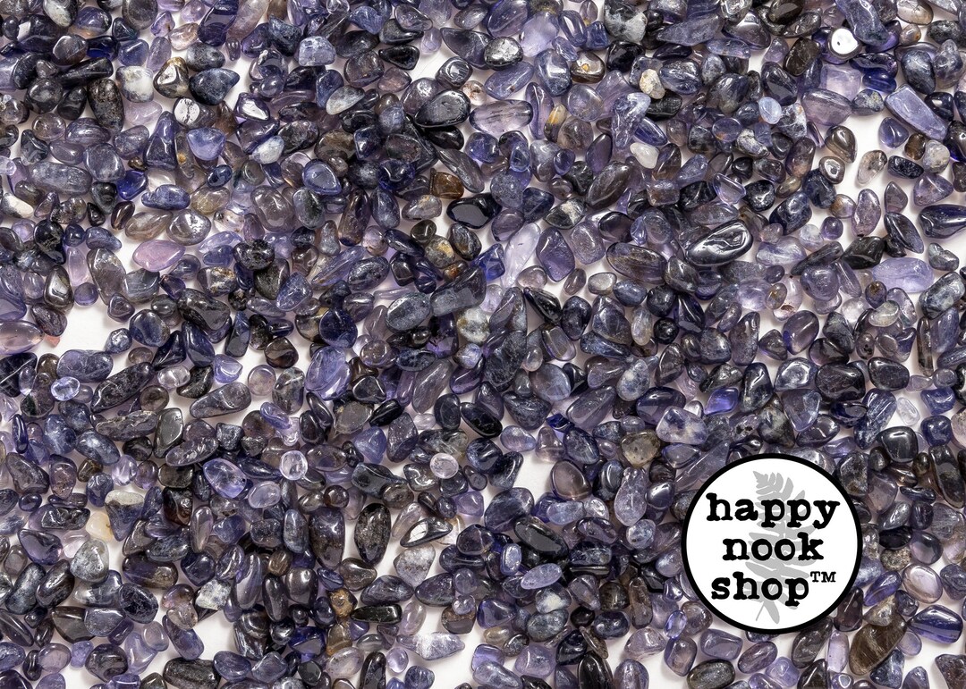 Iolite Crystal Chips, TUMBLED Healing Gemstones, New Age Polished Semi ...