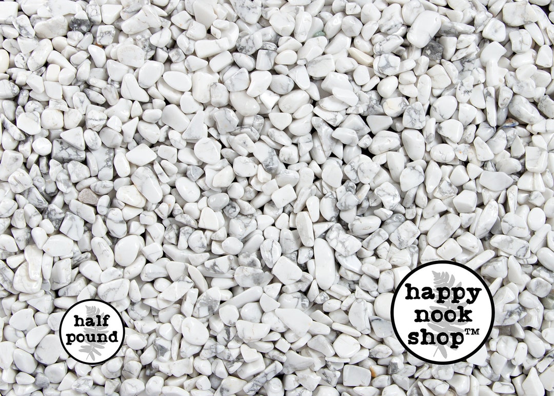 Bulk Howlite Crystal Chips, 1/2 Pound TUMBLED Healing Gemstones, New ...