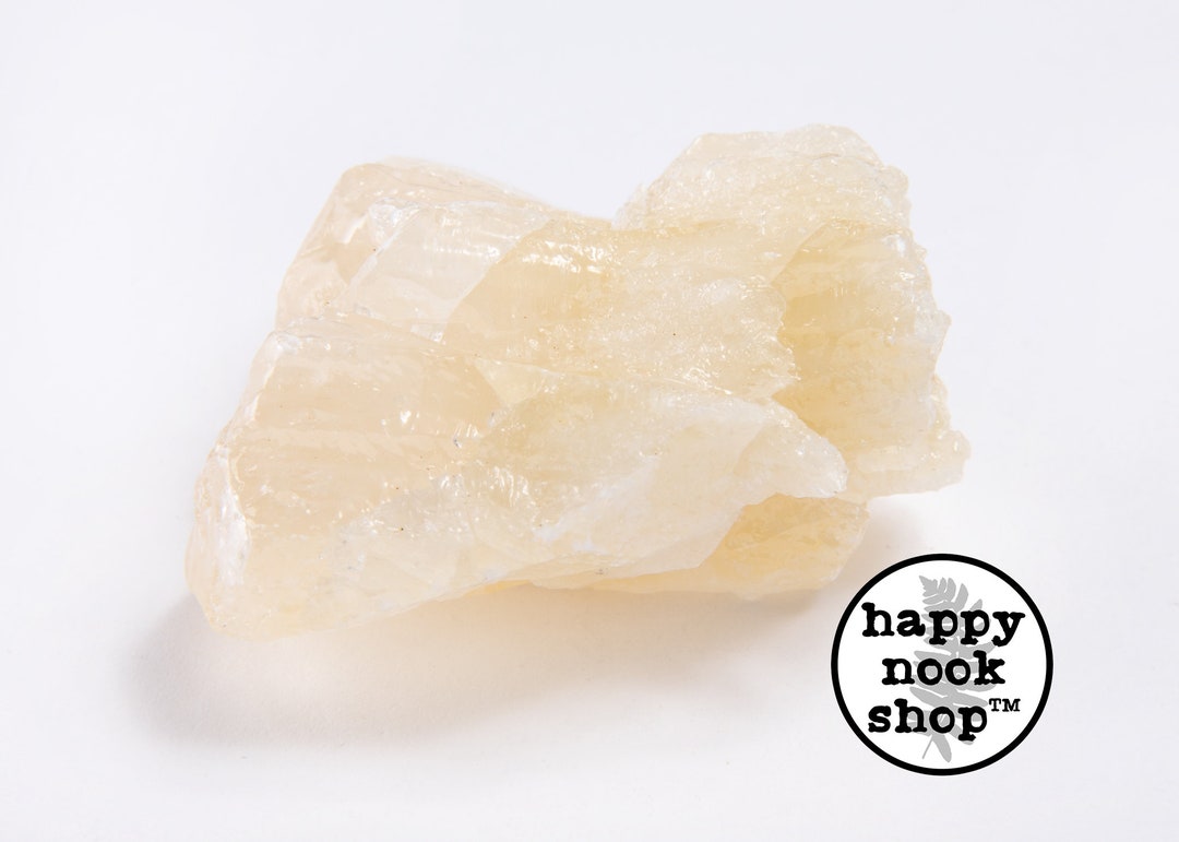 Large Rough Yellow Calcite Crystal Chunk, Raw Natural Stone Piece ...