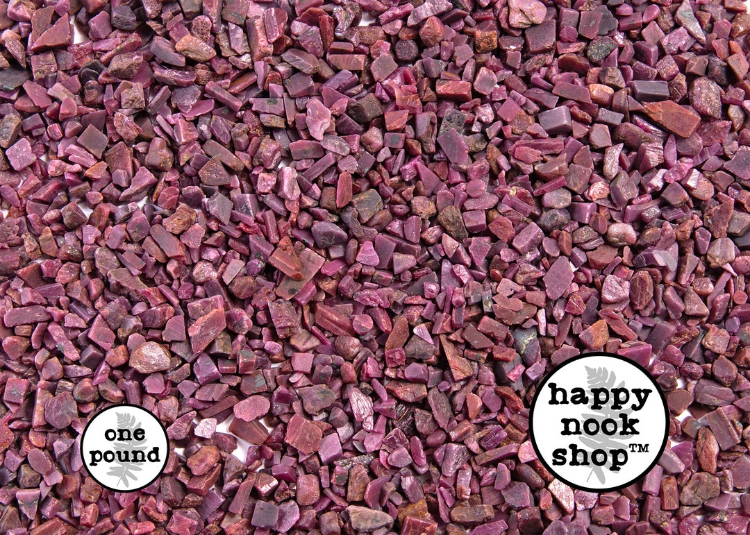 Ruby Crystal Chips, Bulk 1 Pound TUMBLED Healing Gemstones, New Age ...