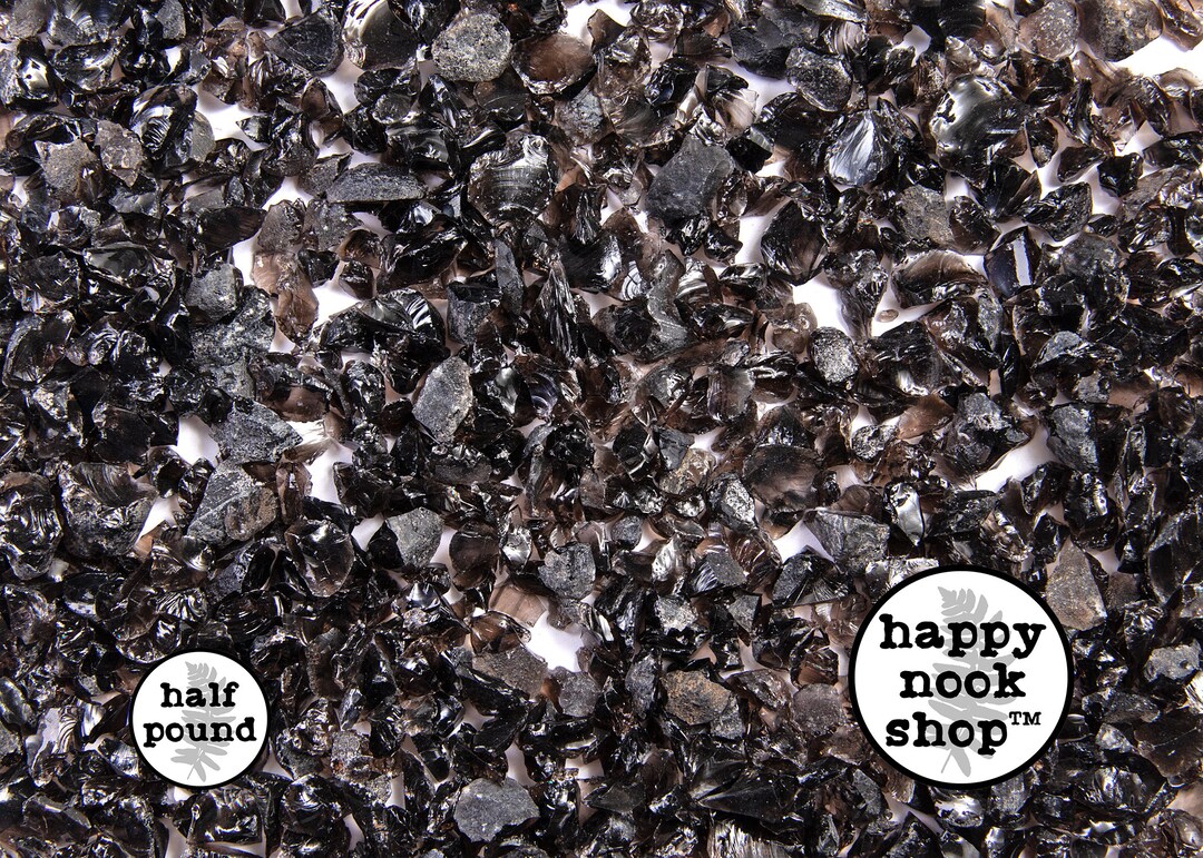 Apache Tear Crystal Chips, Bulk 1/2 Pound EXTRA COARSE Crushed Rough ...